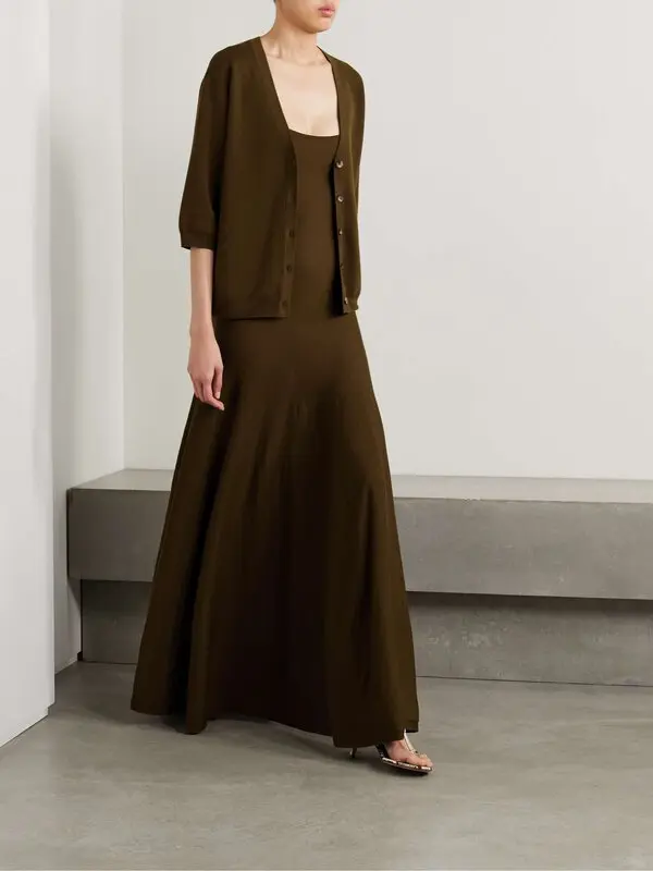 Khaite Ember Merino Wool-blend Maxi Dress