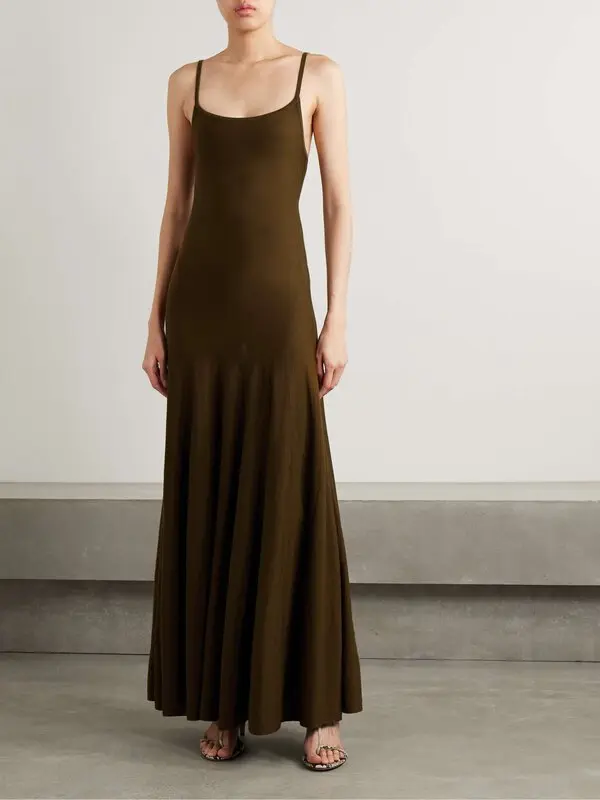 Khaite Ember Merino Wool-blend Maxi Dress