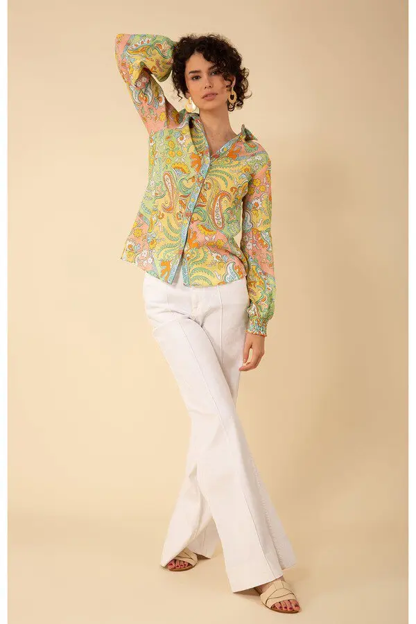 Hale Bob Marley Linen Top - Green