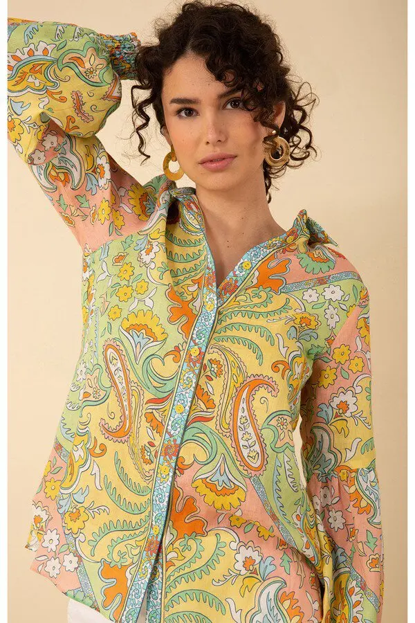 Hale Bob Marley Linen Top - Green