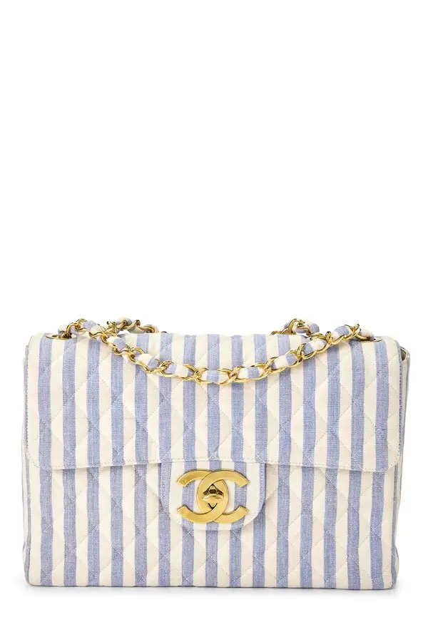 Chanel Linen Half Flap - Blue