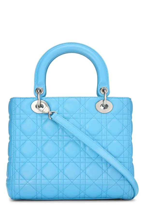 Dior Cannage Quilted Lady - Blue