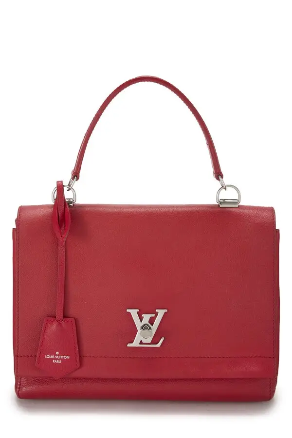 LOUIS VUITTON Leather Lockme Ii Shoulder Bag - Red