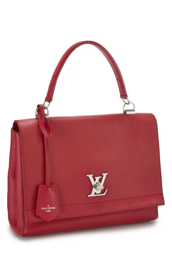 LOUIS VUITTON Leather Lockme Ii Shoulder Bag - Red