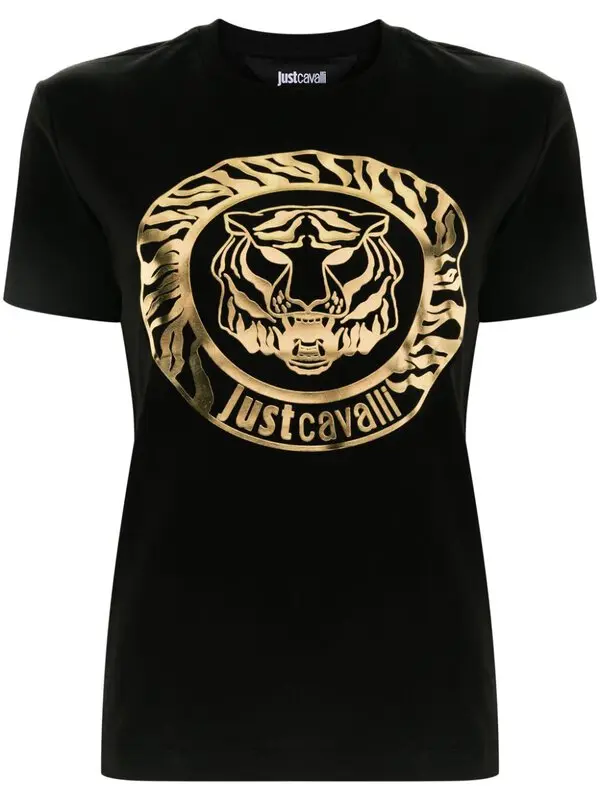 Just Cavalli Tiger Head-print T-shirt - Black