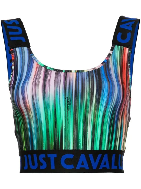 Just Cavalli Ikat-print Crop Top