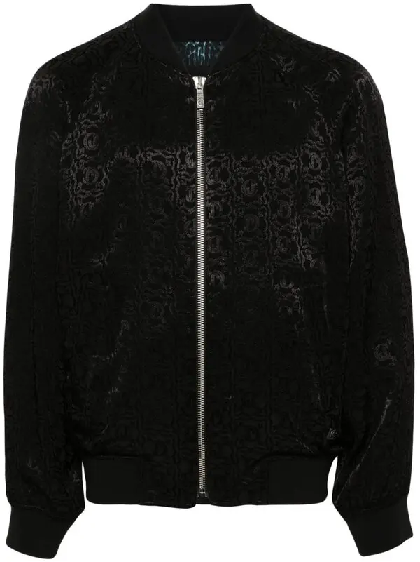 Just Cavalli Logo-jacquard Bomber Jacket