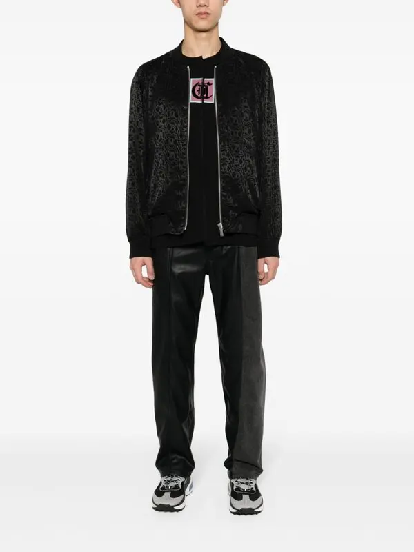 Just Cavalli Logo-jacquard Bomber Jacket