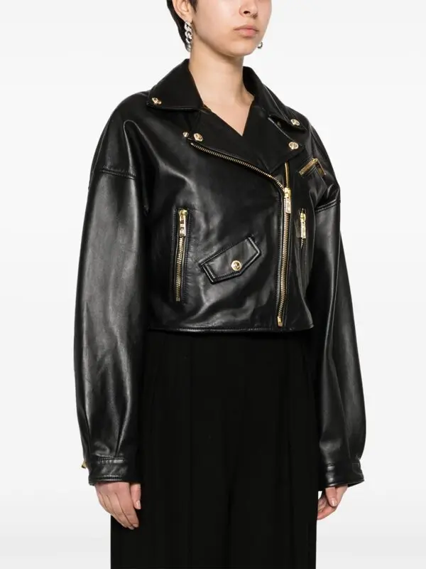 Just Cavalli Leather Biker Jacket