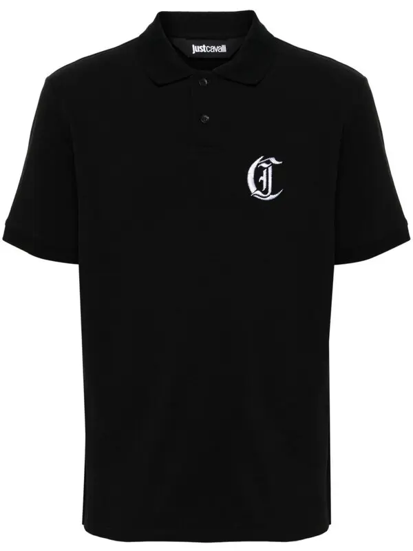 Just Cavalli Monogram-embroidery Polo Shirt
