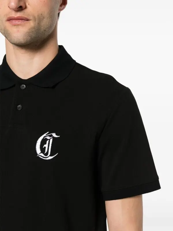 Just Cavalli Monogram-embroidery Polo Shirt