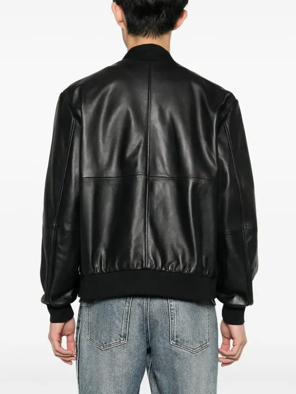 Just Cavalli Leather Bomber Jacket