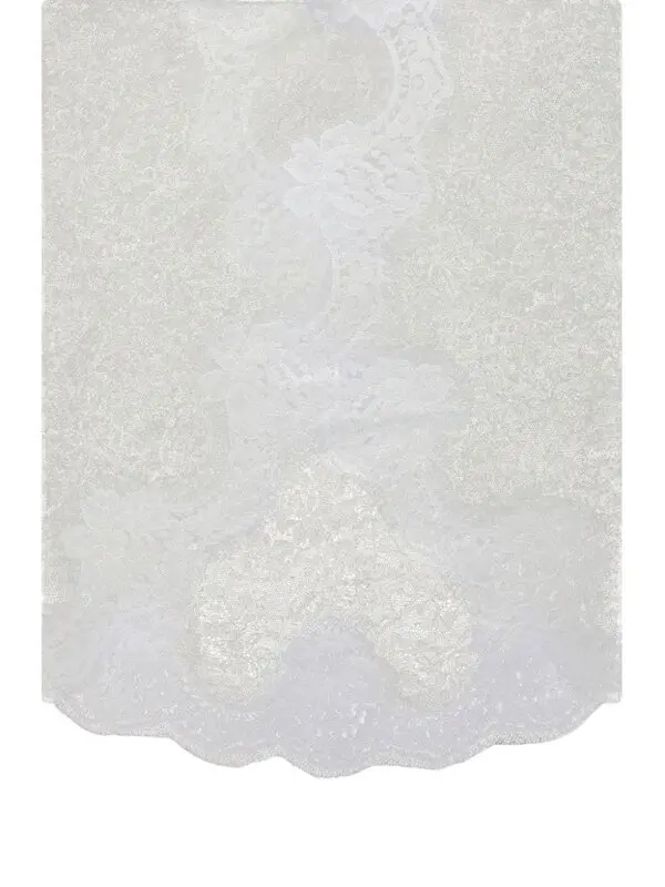 Dolce & Gabbana Floral-lace Silk Scarf - White