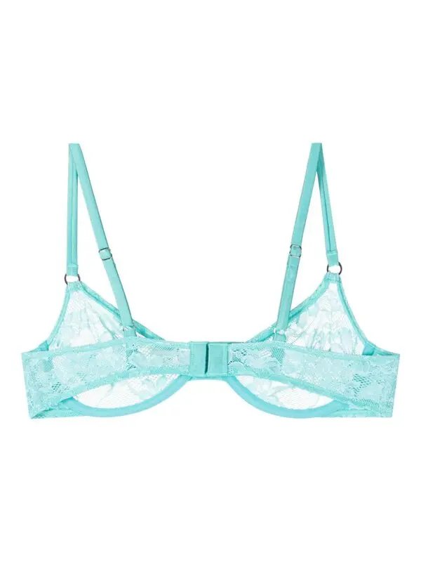 FLEUR DU MAL Le Stretch Lace Demi Bra - Green