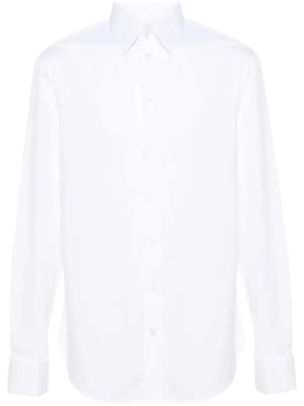 Emporio Armani Long-sleeve Cotton Shirt - White