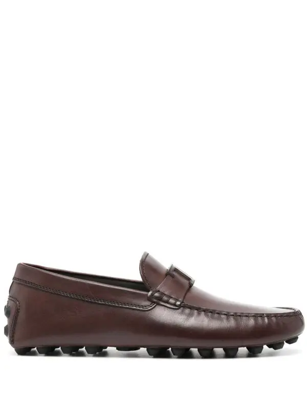TOD'S T Timeless Gommino Bubble Loafers - Brown