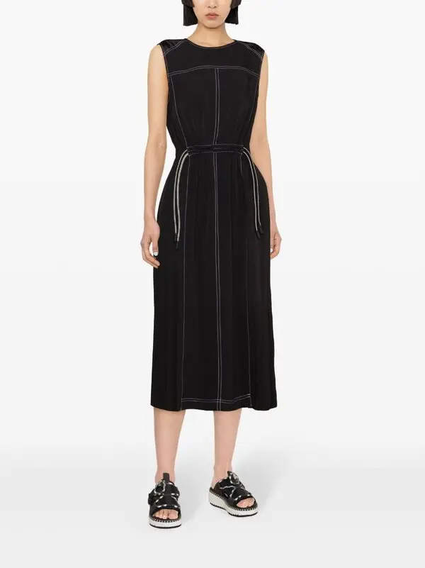 Moncler Logo-patch Pleated Midi Dress