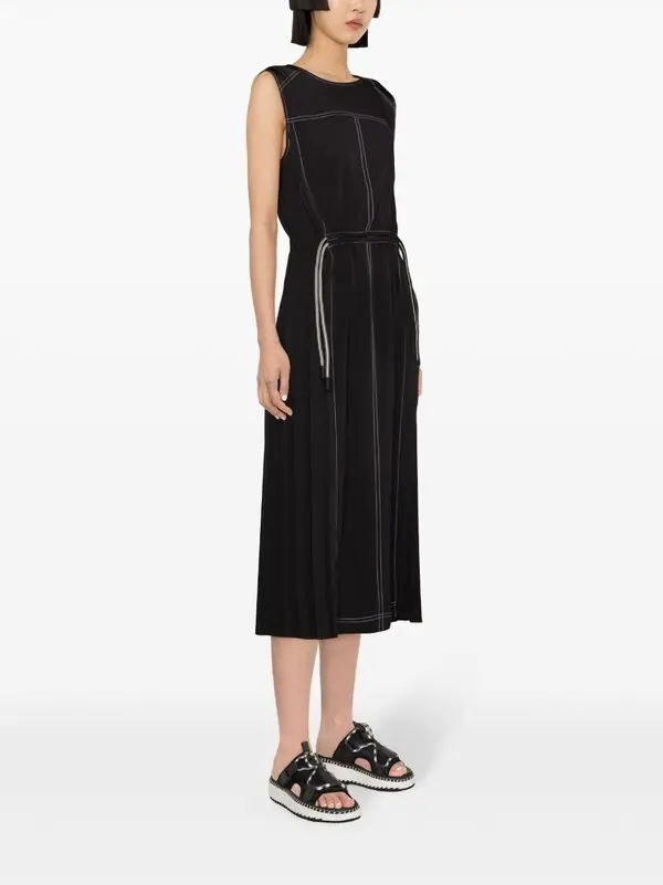 Moncler Logo-patch Pleated Midi Dress