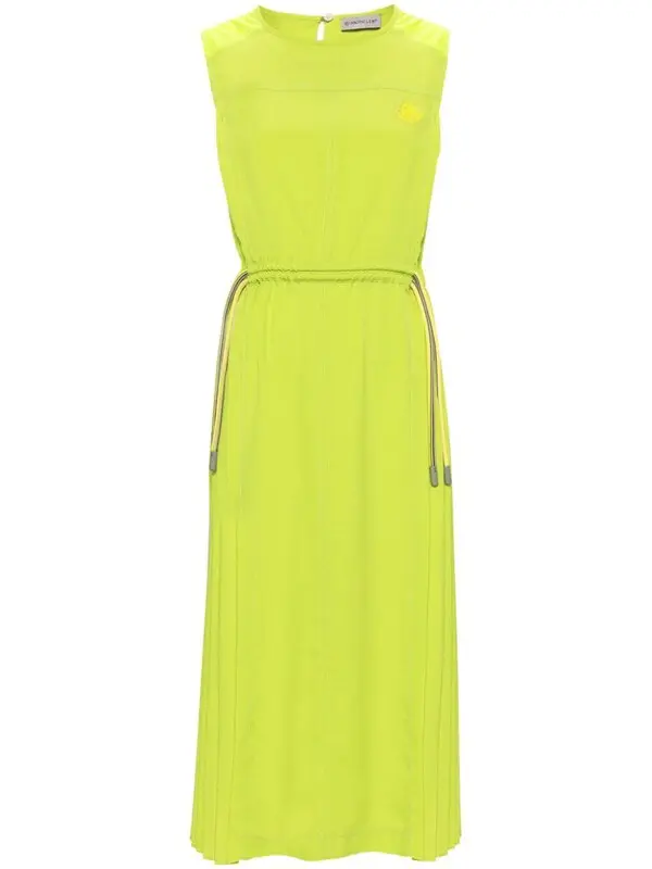 Moncler Logo-appliqué Pleated Midi Dress
