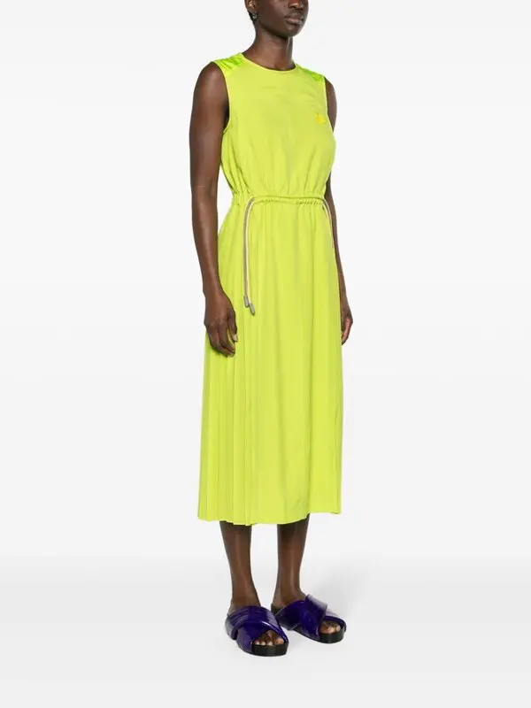 Moncler Logo-appliqué Pleated Midi Dress