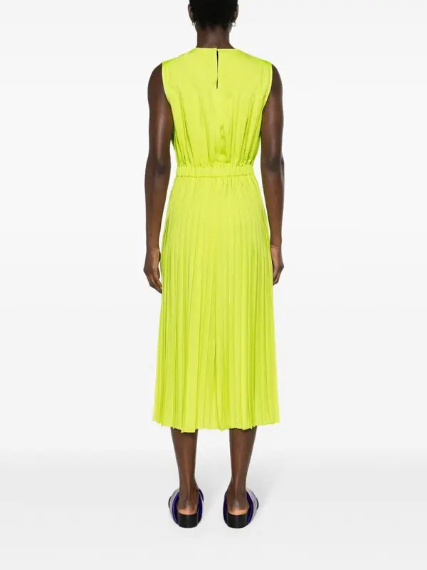 Moncler Logo-appliqué Pleated Midi Dress