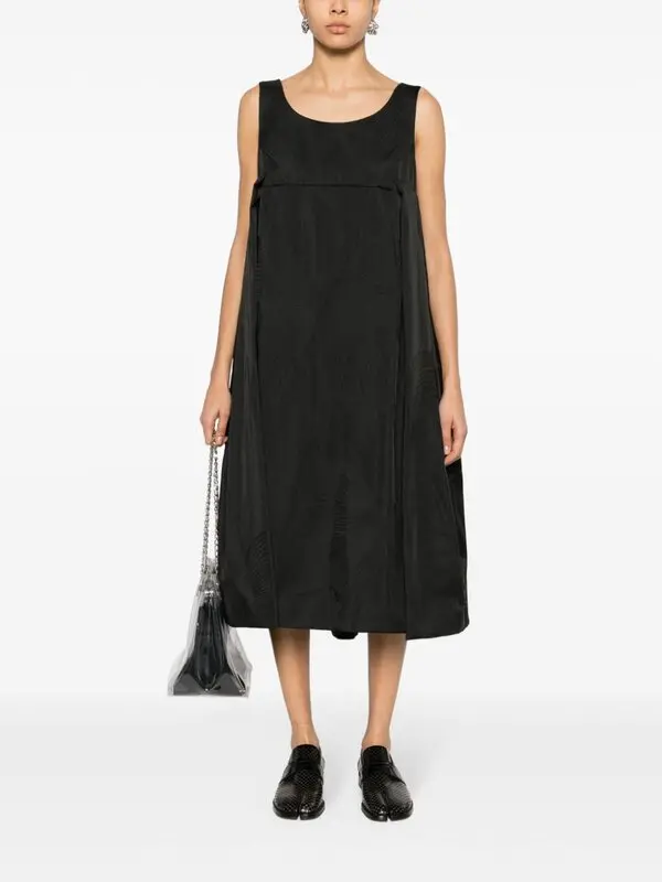 Comme Des Garçons Patterned Jacquard Sleeveless Dress