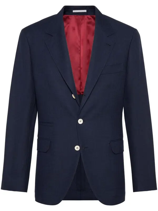 Brunello Cucinelli Single-breasted Wool Blazer