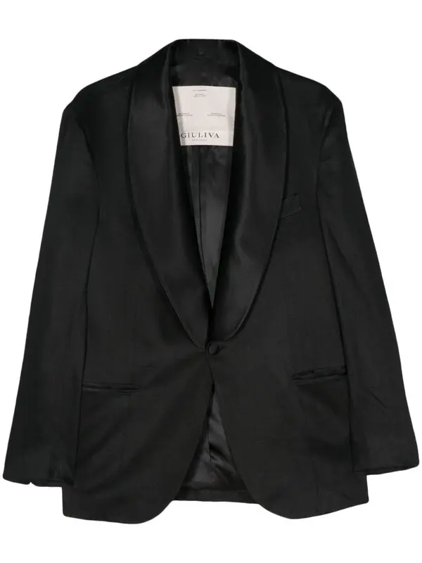 Giuliva Heritage Shawl-lapels Linen Blazer