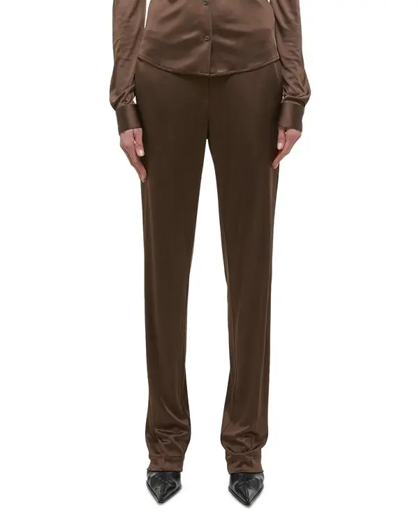 Helmut Lang High-rise Straight Leg Trousers - Mushroom