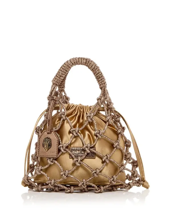 Kurt Geiger Embellished Macrame Tote - Rust/copper