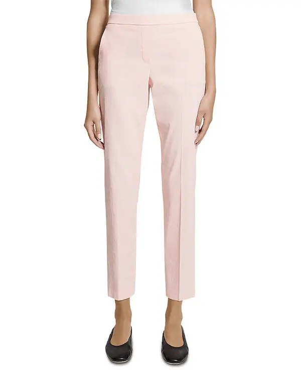 Theory Treeca 'good Linen' Pull-on Pants - Warm Pink