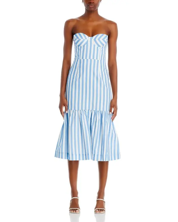 Wavy frill bustier stripe dress サイズM FINAL_29_TW1653-NAVY_6-07-