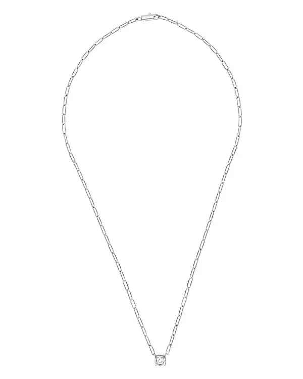 DINH VAN 18k Gold Le Cube Diamant Large Chain Necklace With Diamond - White