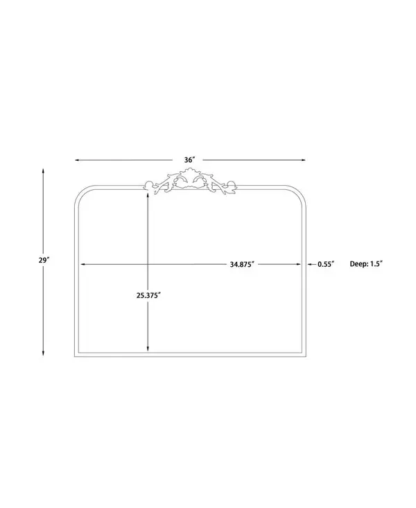 Livabliss Aarlen Mantel Mirror - Black