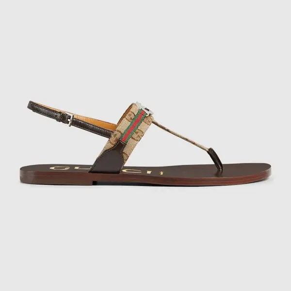Gucci Interlocking G Web Gg Canvas Sandal
