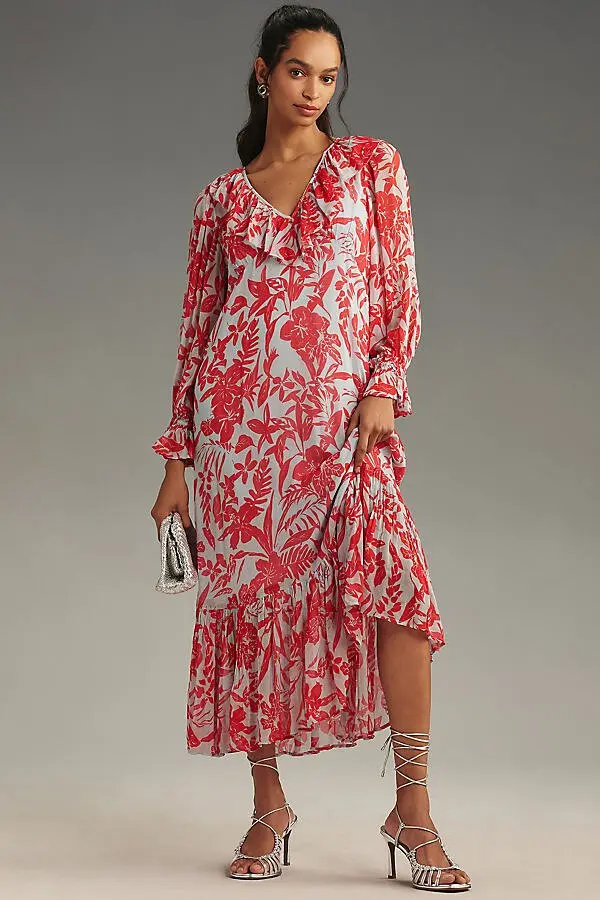 chiffon ruffle midi dress Buy Jolie Moi Green Chiffon Pleated Ruffle Midi Dress from Next USA