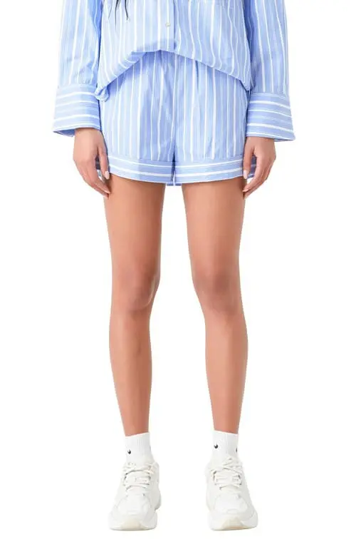 GREY LAB Stripe Cotton Shorts