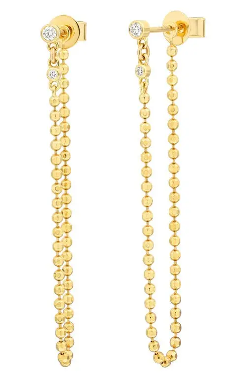 Bony Levy Mykonos Diamond Ball Chain Drop Earrings - 18k Yellow Gold