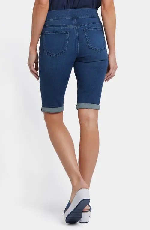NYDJ Roll Cuff Denim Bermuda Shorts - Ibiza Blues