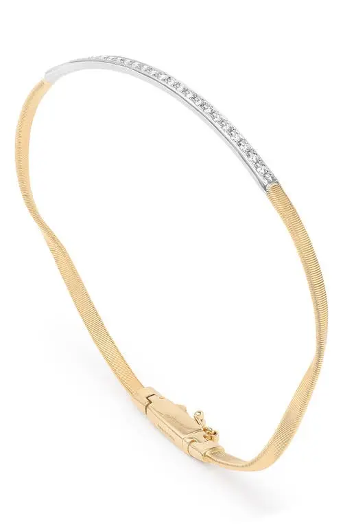 Marco Bicego Marrakech Bracelet With Diamond Bar - 18k Yellow Gold