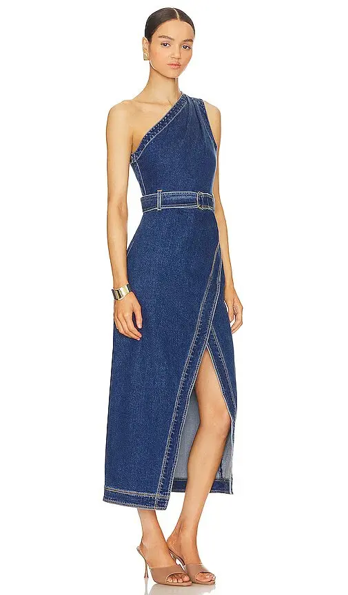 karina grimaldi blue and white dress Karina Grimaldi Alexandria Midi Dress main image 1