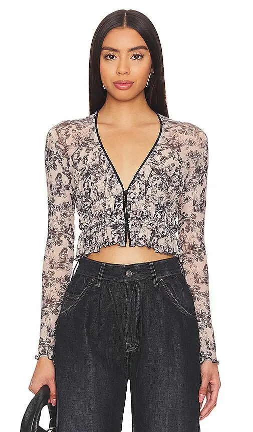 Only Hearts Afternoon Delight Ruched Cardigan Top