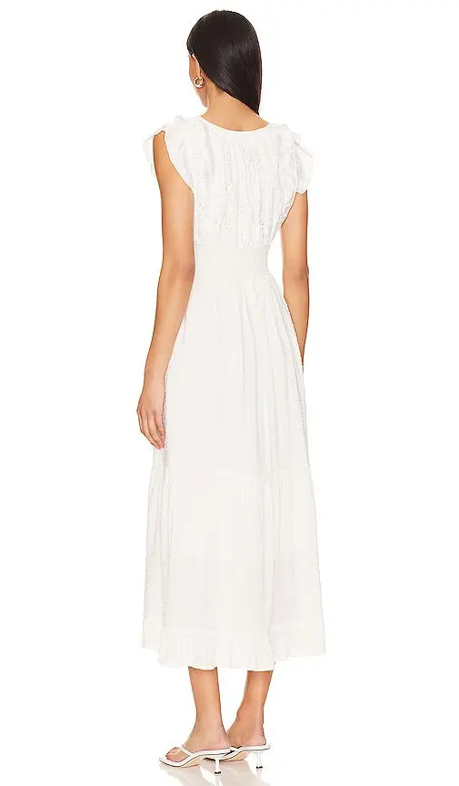 Heartloom Ruffled Eyelet Midi Dress