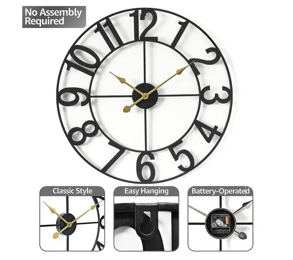 SORBUS Decorative 16-inch Numeral Wall Clock