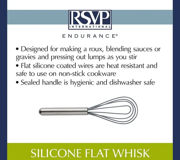 RSVP Endurance Silicone Flat Whisk