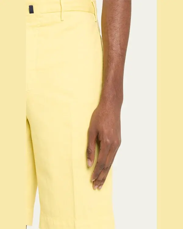 Incotex Chinolino Straight Leg Shorts - Giallo