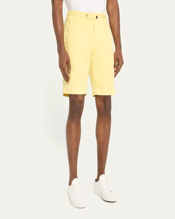 Incotex Chinolino Straight Leg Shorts - Giallo