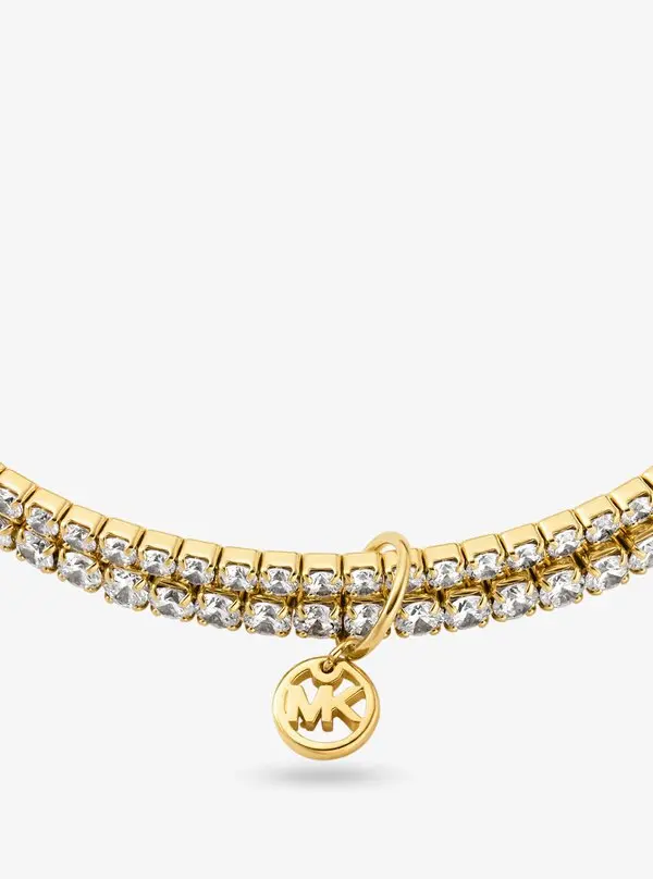 Michael Kors Precious Metal-plated Brass Double Wrap Tennis Bracelet - Gold