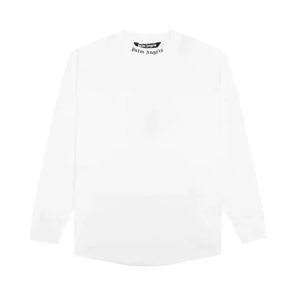 Palm Angels Double Logo Over Long-sleeve Tee /fuchsia - White