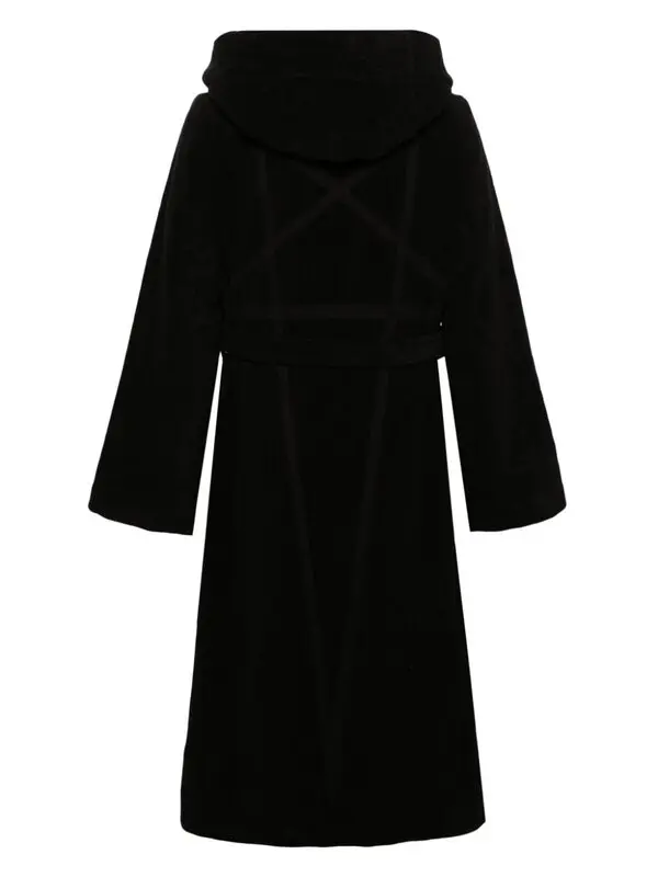 Rick Owens Pentagram Cotton Bath Robe - Black